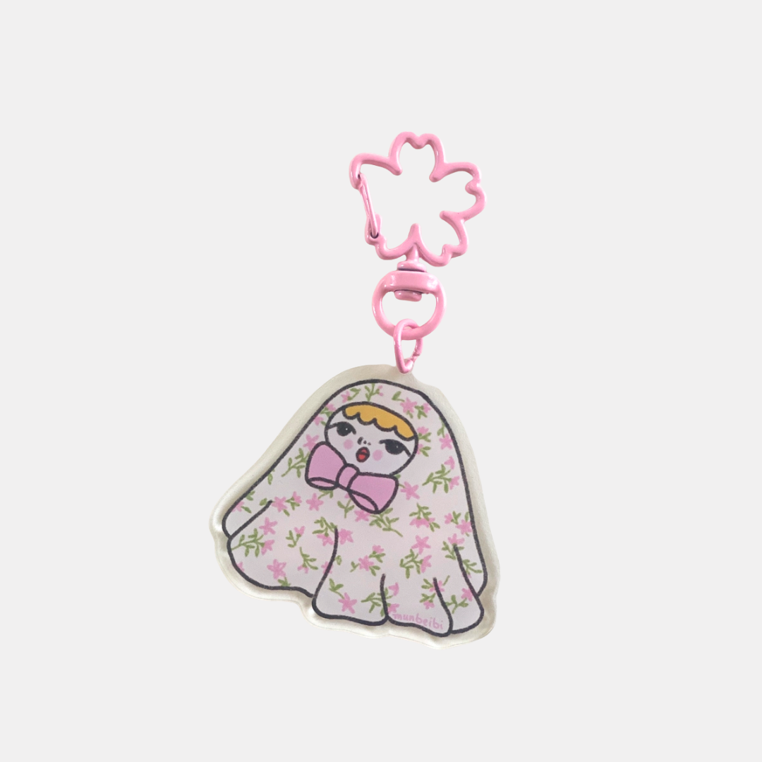 Floral Ghost Munbeibi Keychain – Riley Grae Store